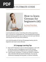 A1 German Language Course Notes | PDF | German Language | Grammatical ...