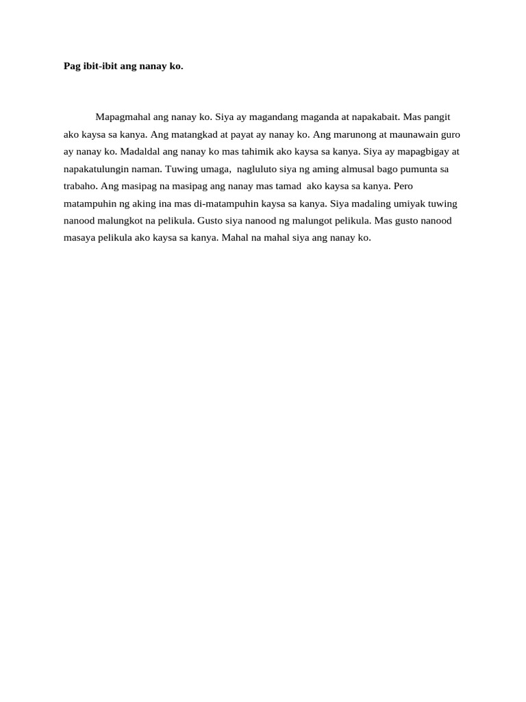 Ang Nanay Ko | PDF