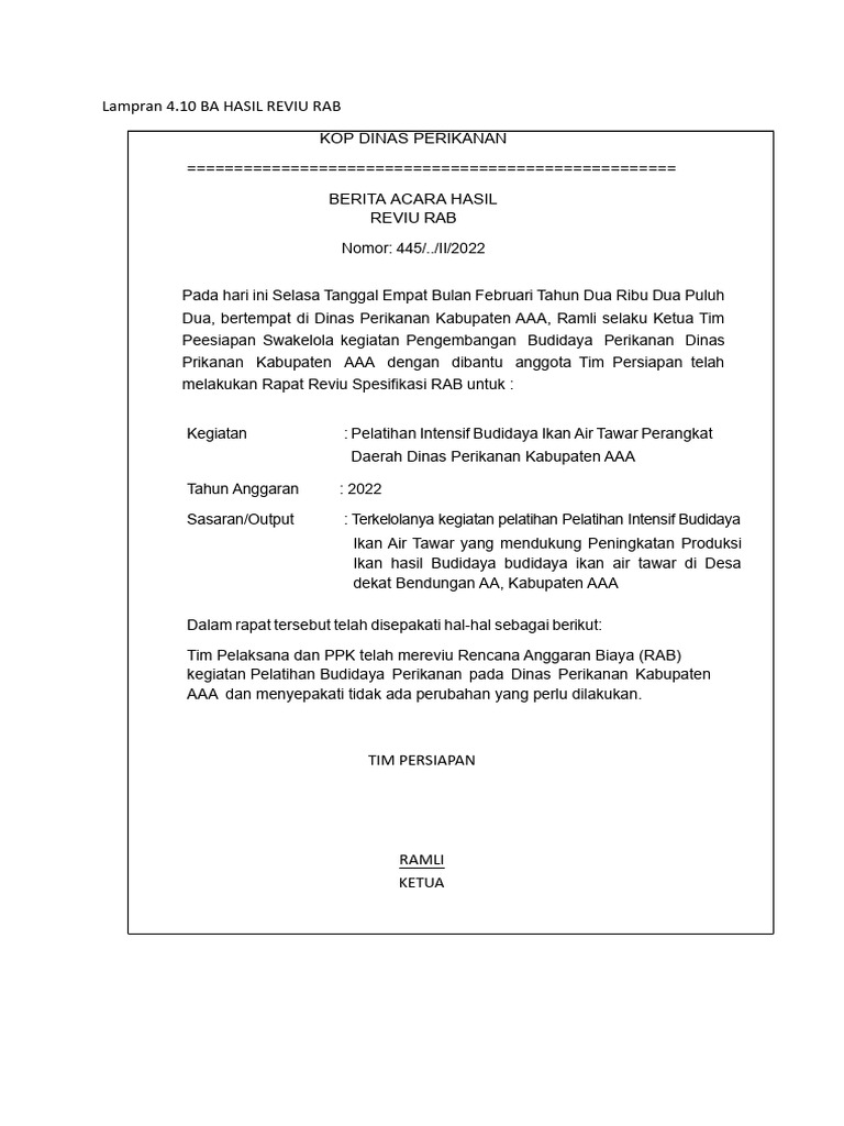 Ba - Hasil - Reviu Rab | PDF