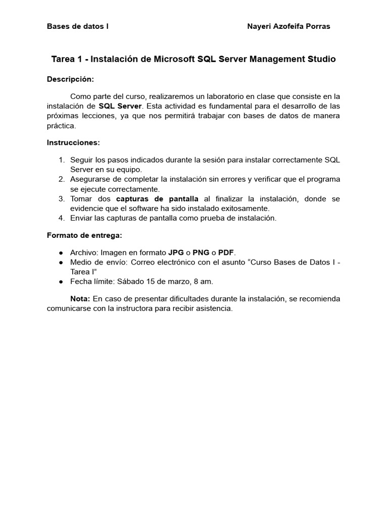 Instalación de Microsoft SQL Server Management Studio | PDF | Servidor SQL de Microsoft | Bases ...