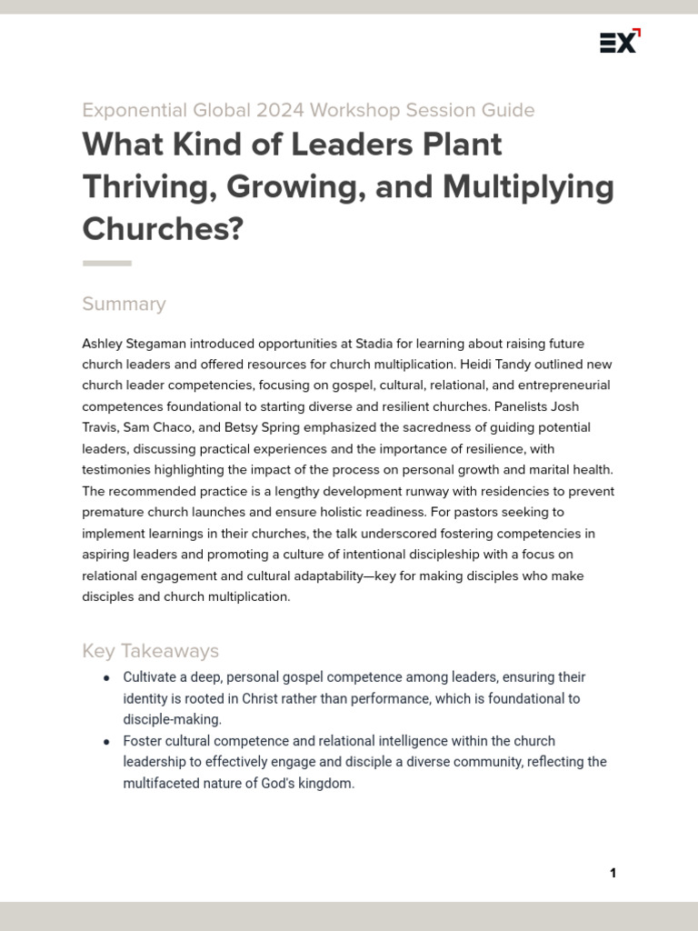 What Kind of Leaders Plant Thriving, Growing, and Multiplying Churches ...
