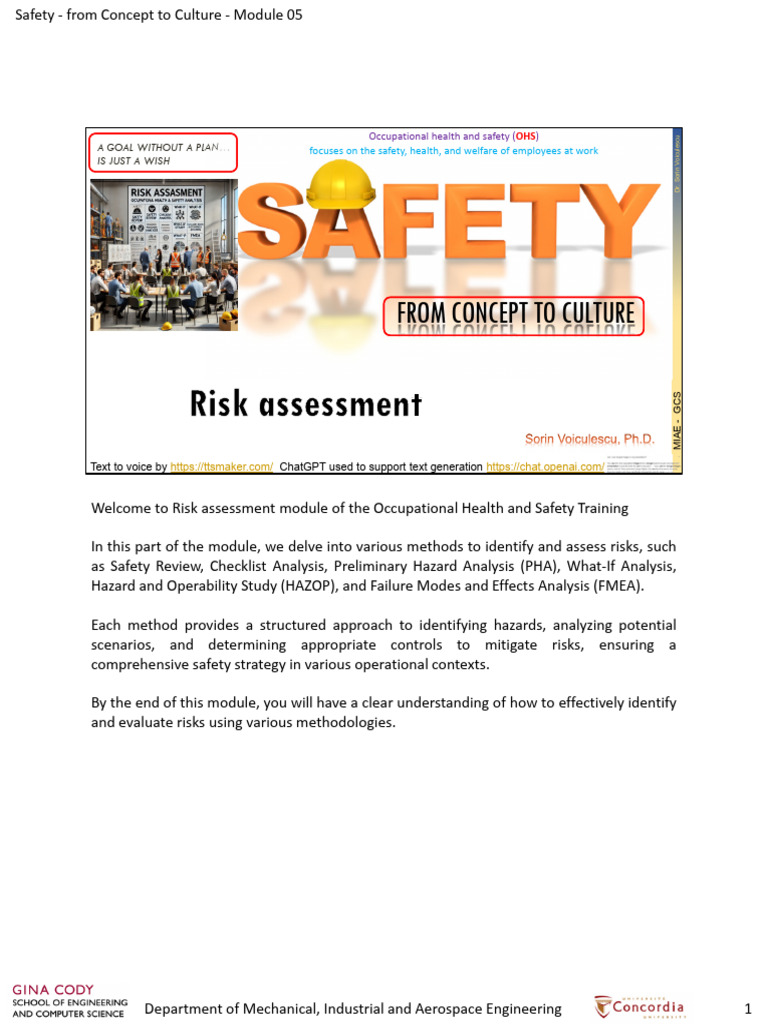Safety FCTC 05 - Risk Analysis Techniques | PDF | Safety | Personal ...