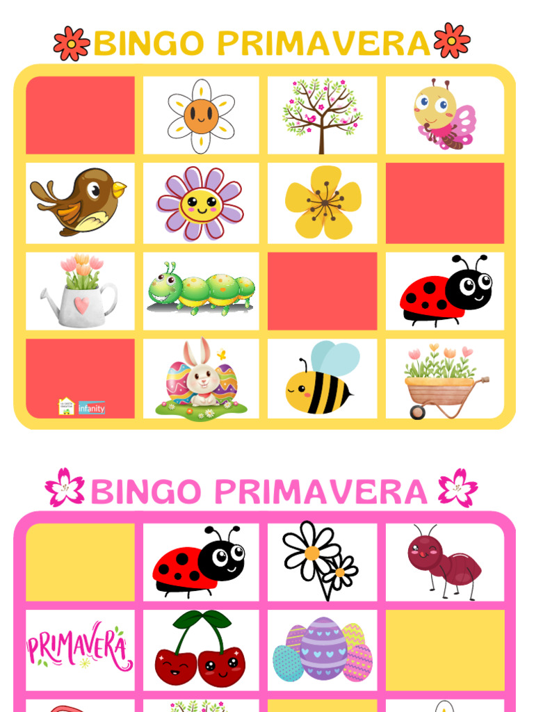Bingo de Primavera - Infanity & La_casita_educativa | PDF