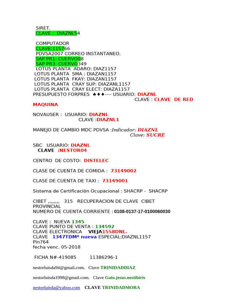 Claves 2 Actualizada 09-08-2024 | PDF | Industrias de servicio