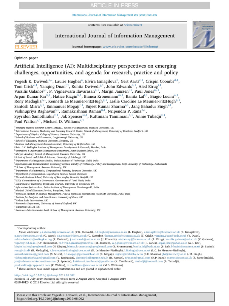 Artificial Intelligence AI Multidiscipli | PDF | Artificial Intelligence | Intelligence (AI ...