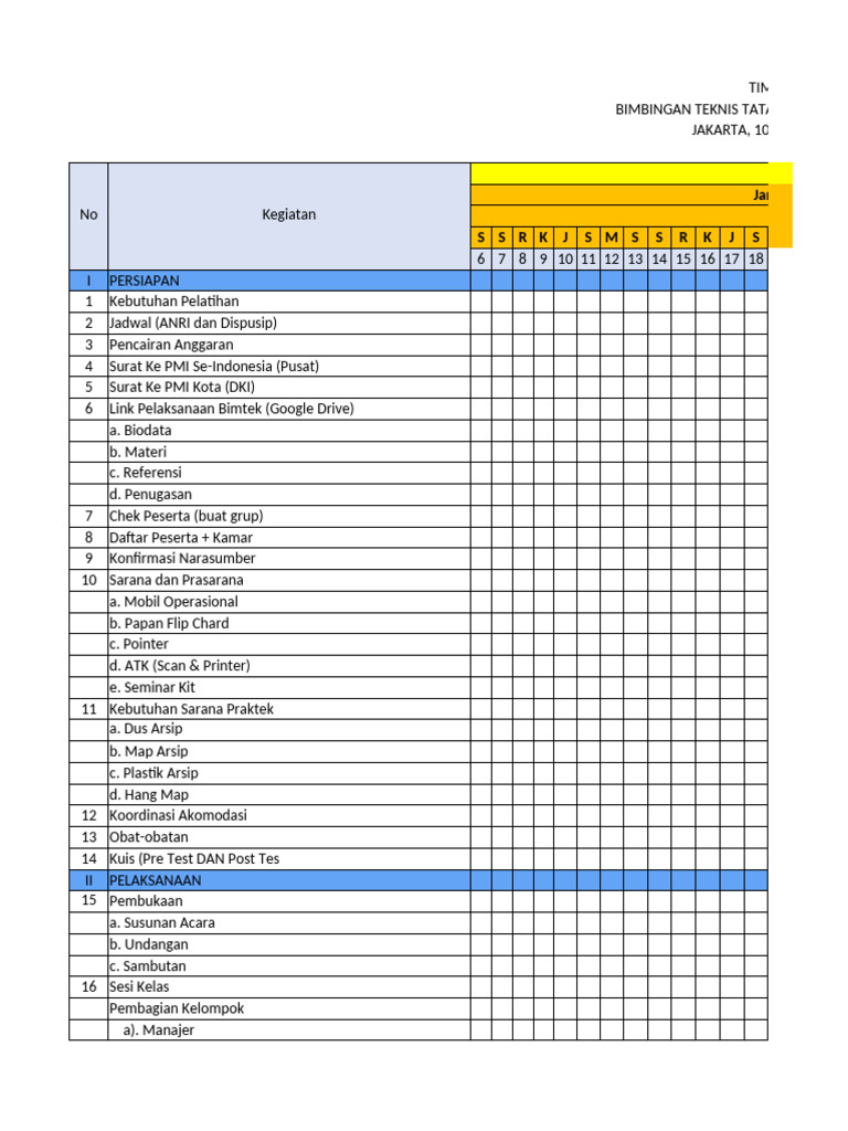 Time Scedule Dki | PDF