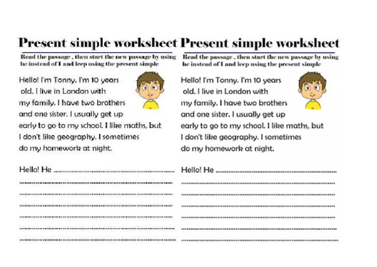 Text Short Present Simple | PDF
