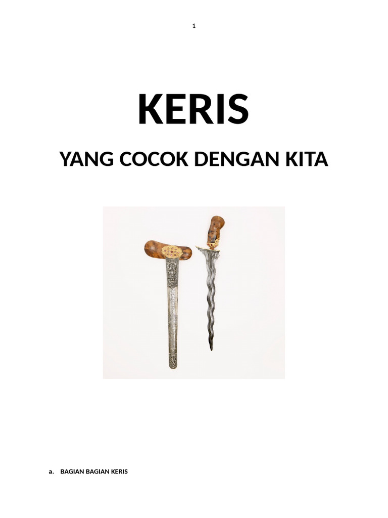 Cara Mengetahui Dan Menayuh Keris Baik Tidaknya | PDF