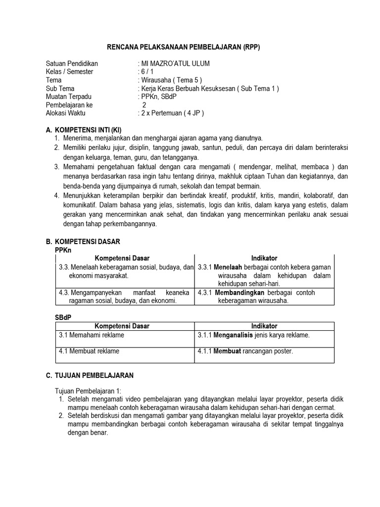 Perangkat Pembelajaran Semester Ganjil Tp. 2023-2024 | PDF