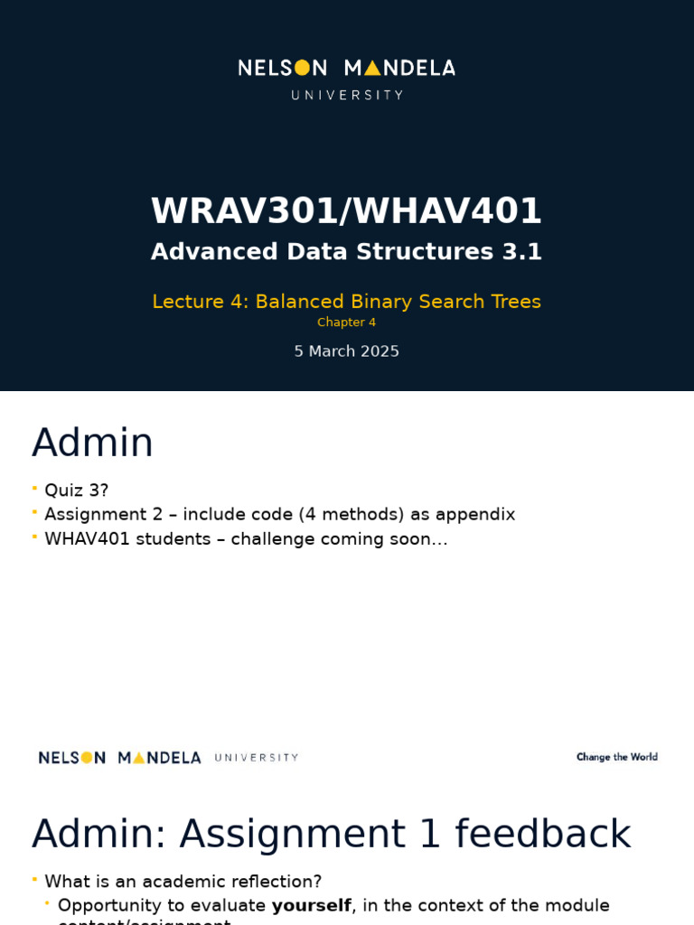 L4 Balanced Binary Trees Moodle Version Pdf Algorithms And Data Structures