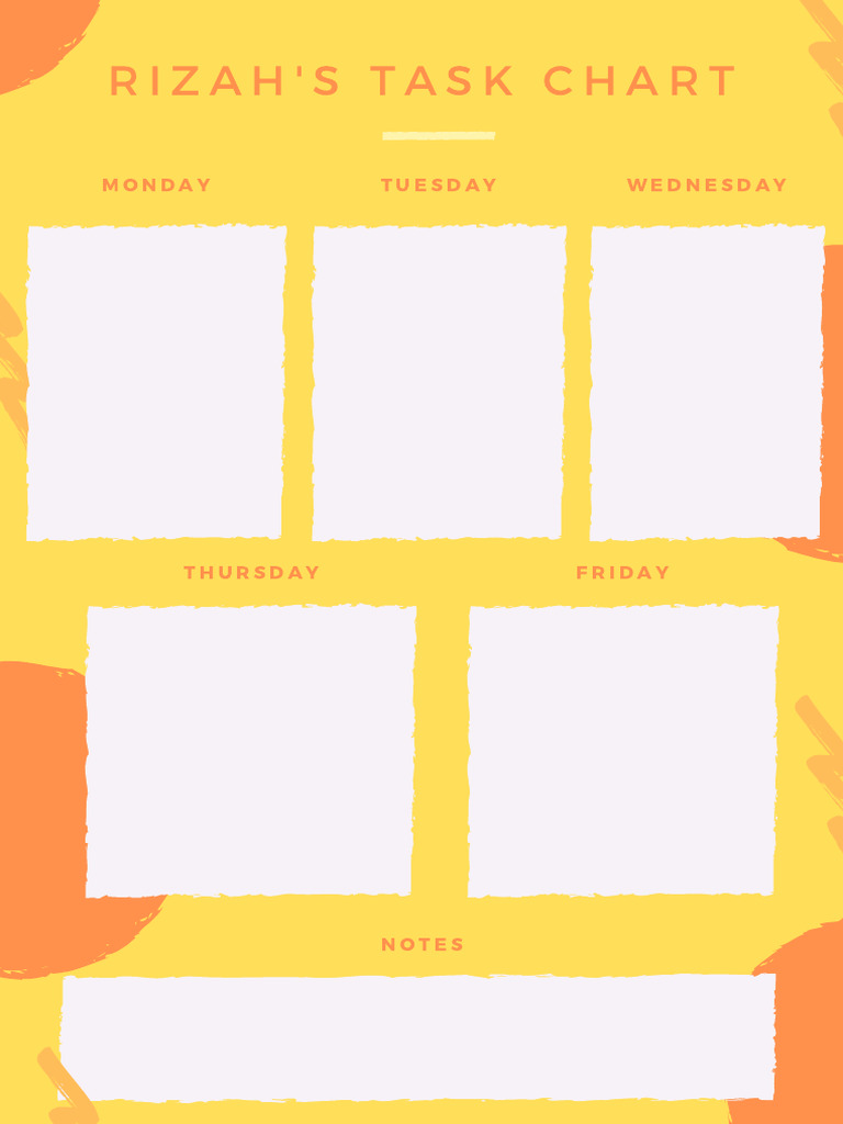 RIZAH'S Weekly Task Schedule | PDF