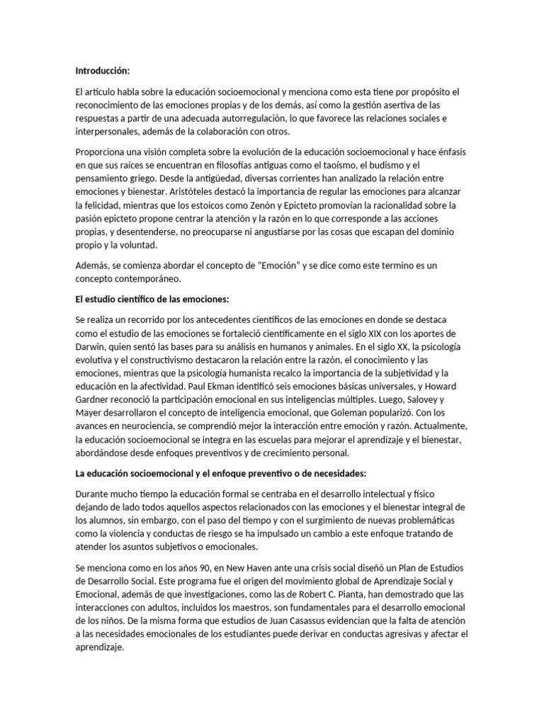 Traea 1 | PDF | Las emociones | Aprendizaje