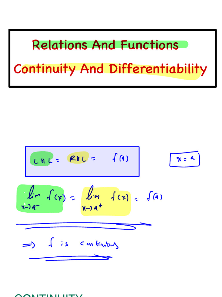 Continuity and Differentiability Concepts | PDF | Elementary Geometry | Mathematical Objects