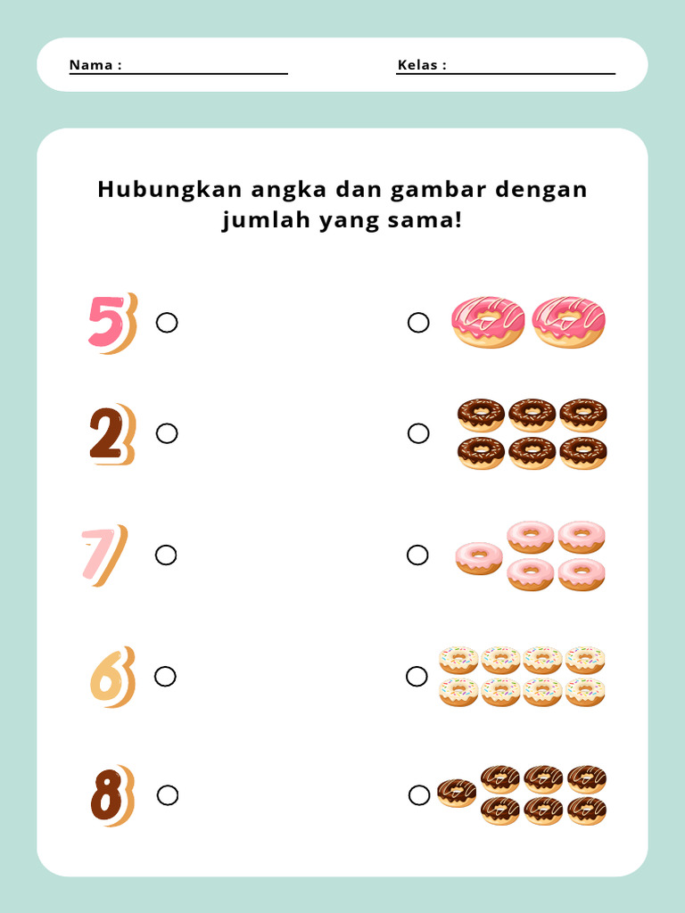 Menghubungkan Angka dan Gambar | PDF