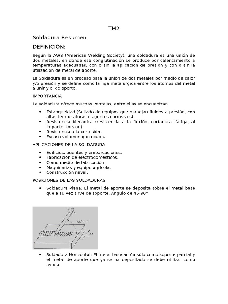 TM2 - Repaso Final | PDF | Soldadura | Construcción