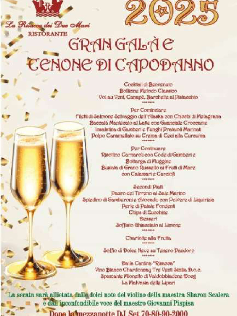 Cenone Capodanno 2025 | PDF