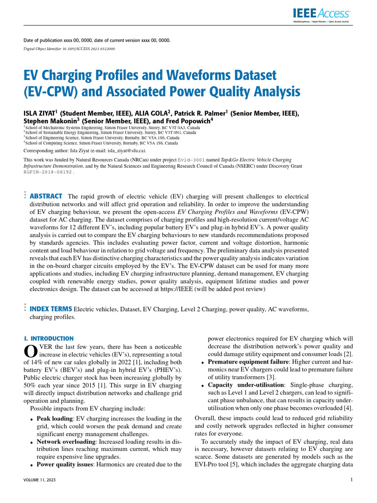 EV_Charging_Profiles_and_Waveforms_Dataset_EV-CPW_ | PDF | Electric ...