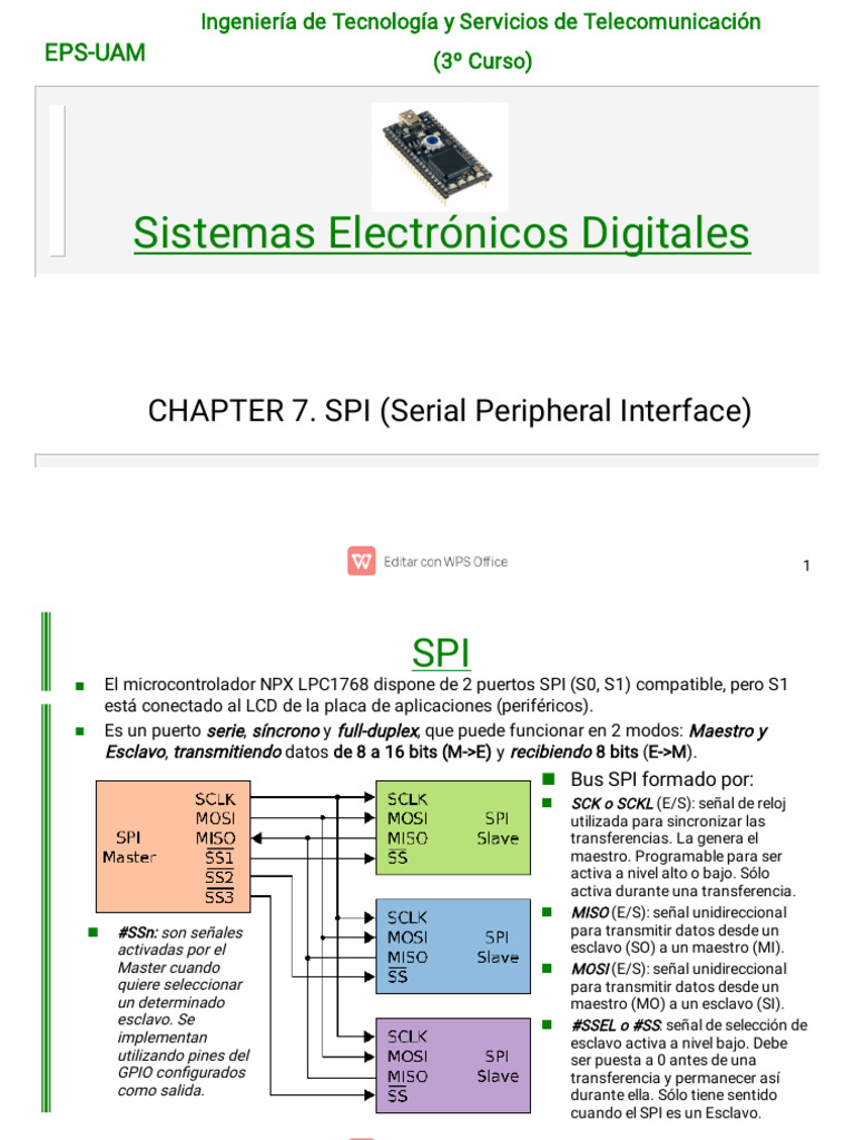 Guía del SPI en Microcontroladores LPC1768 | PDF | Poco | Arquitectura ...