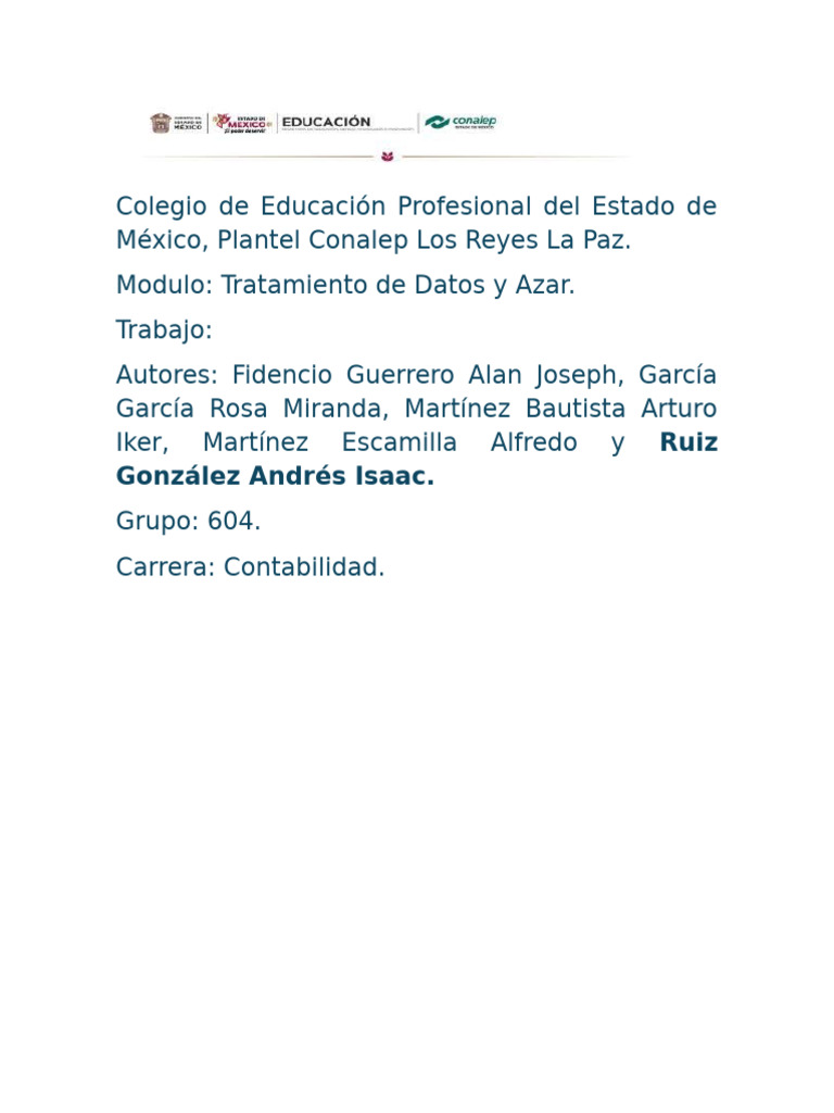 Carátula, Módulo Tratamiento de Datos y Azar | PDF