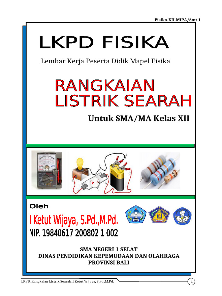 LKPD Rangkaian Listrik Searah Kelas XII | PDF