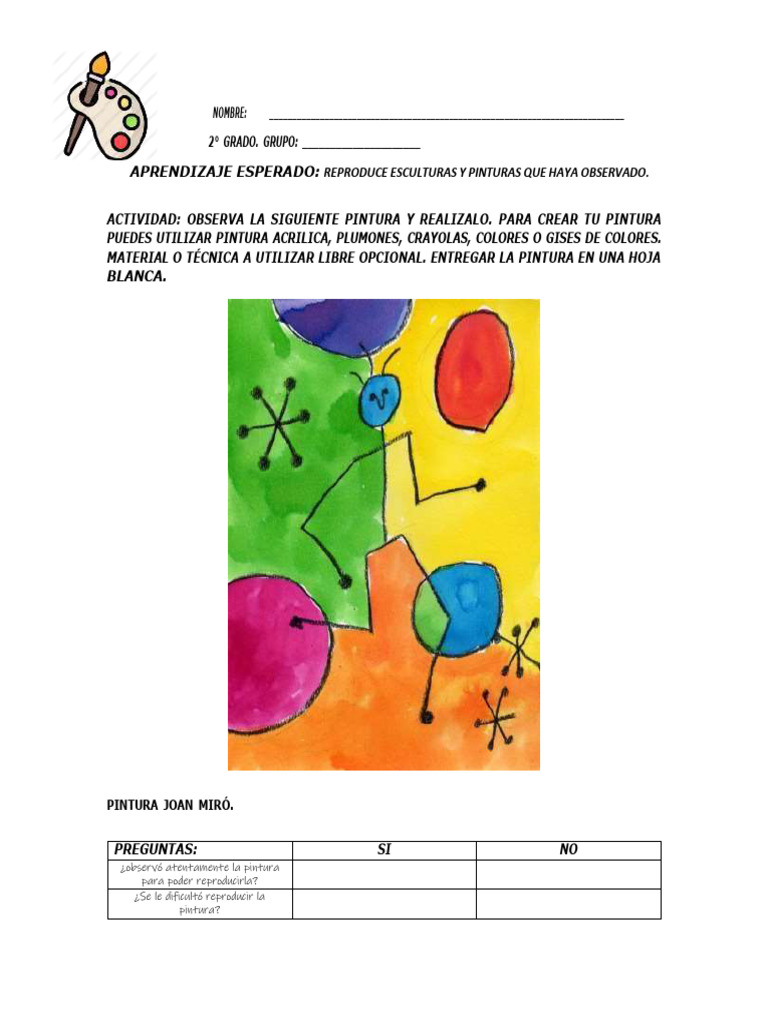 ACTIVIDAD de artes 2A | PDF