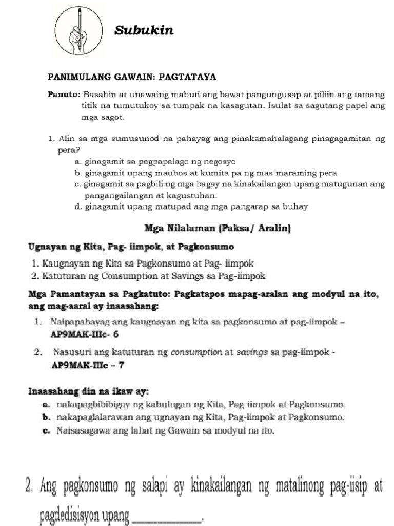 Ugnayan Ng Pag Iimpok | PDF