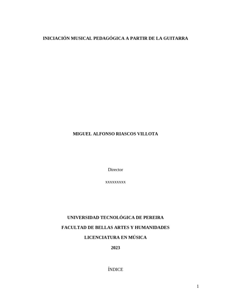 Miguel Riascos Iniciación Musical A Partir de La Guitarra | PDF ...