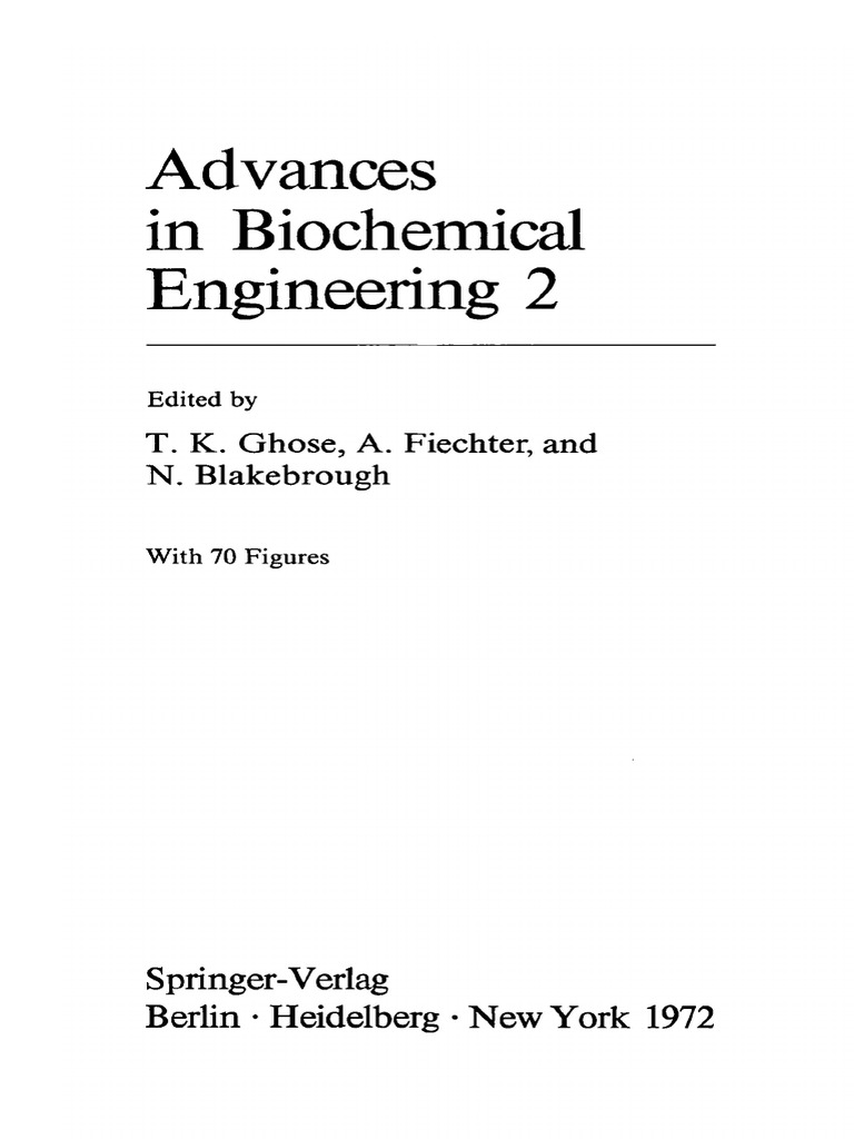 Advances in Biochemical Engineering 2 (1972) | PDF | Cofactor (Biochemistry) | Protein Purification