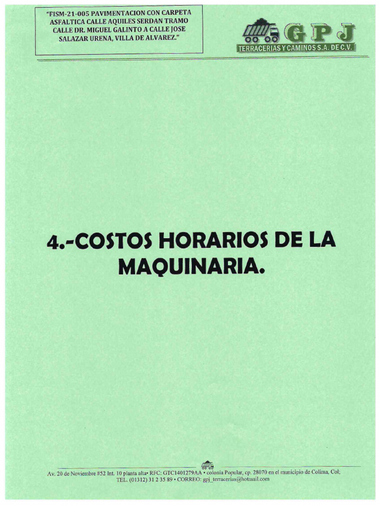 Analisis Maquinaria 2 | PDF