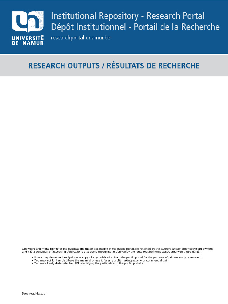 Institutional Repository - Research Portal Dépôt Institutionnel ...