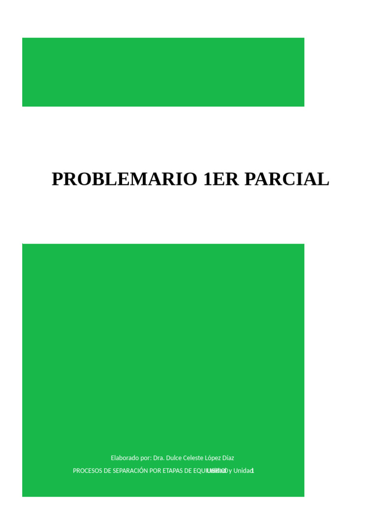 Problemario 1er Parcial PS | PDF | Destilación | Calor