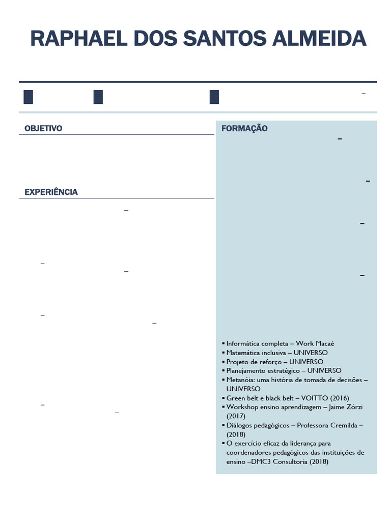 Curriculo Raphael Almeida | PDF | Pedagogia | Aprendizado