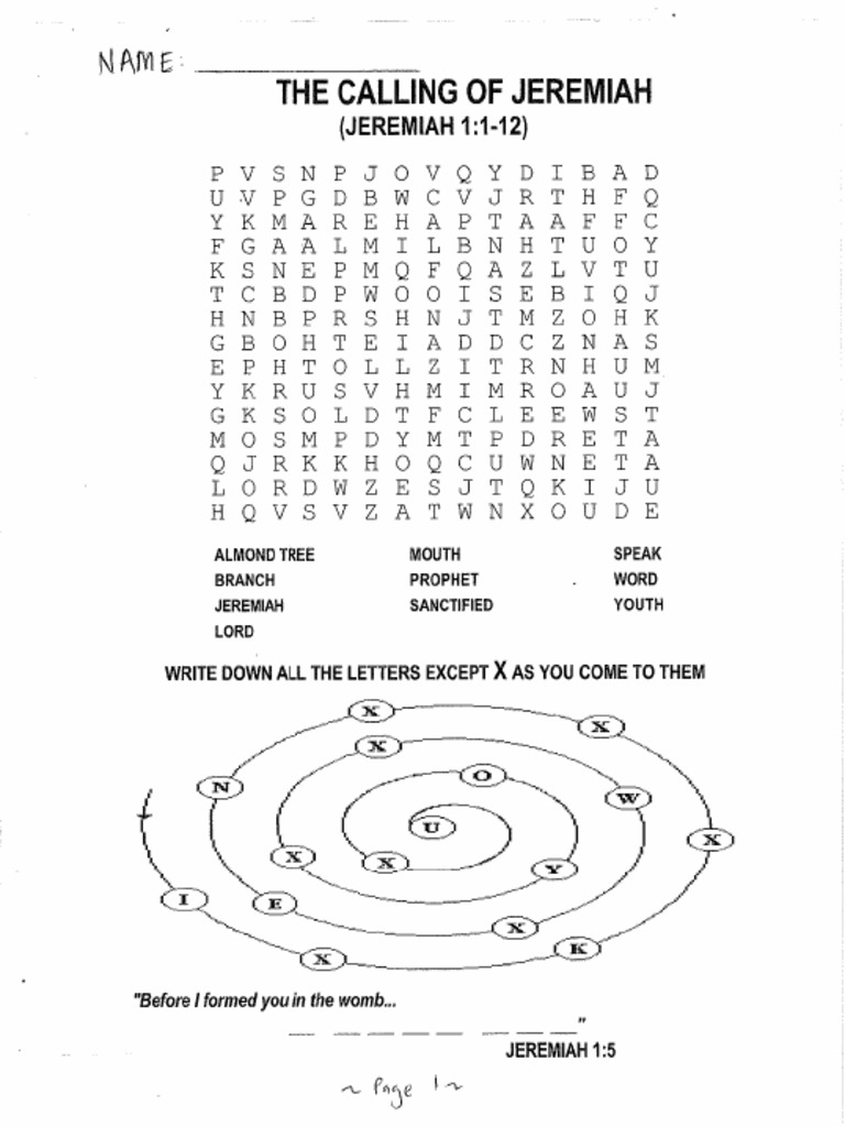 The Calling of Jeremiah | PDF