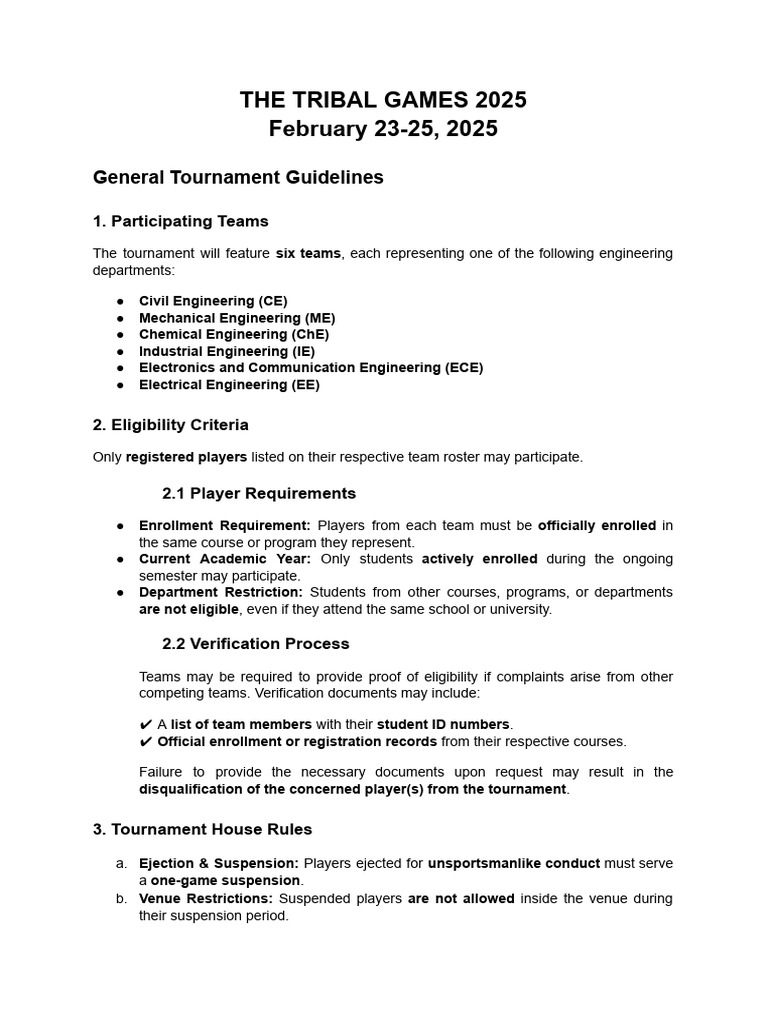 2025 Game Challenge Rules Overview | PDF | Sports | Sports Rules And ...