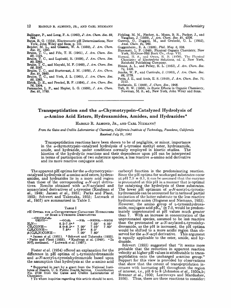 001-1962!01!012-018-Transpeptidation and The a-Chymotrypsin-Catalyzed ...
