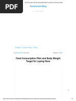 Layers Feed Consumption & Weight Chart | PDF | Chicken | Poultry