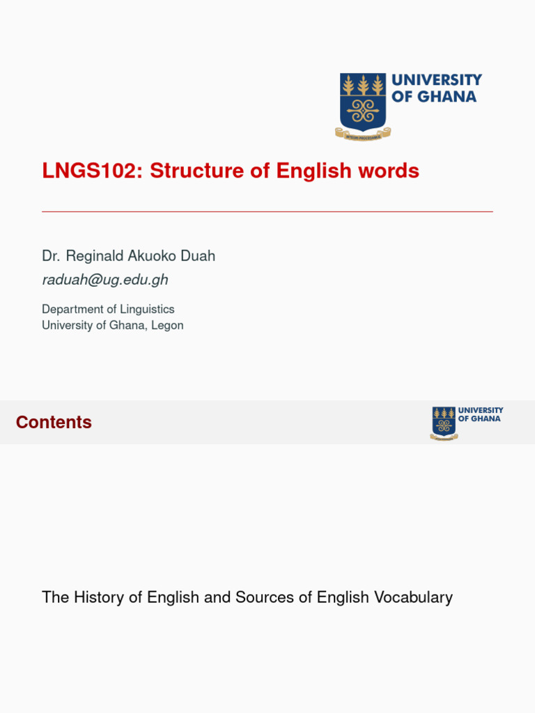 History and Sources of English Words | PDF | English Language | Human ...