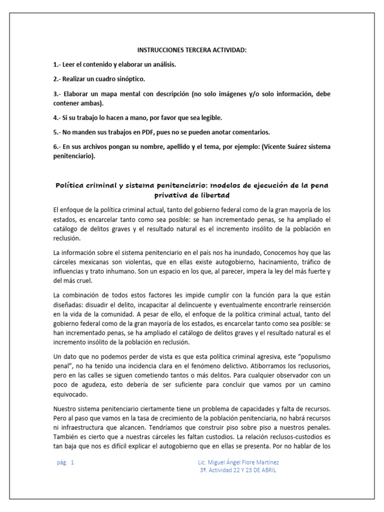 3a Clase Politica Criminal 22 y 23 Abril | PDF | Cuidados paliativos ...