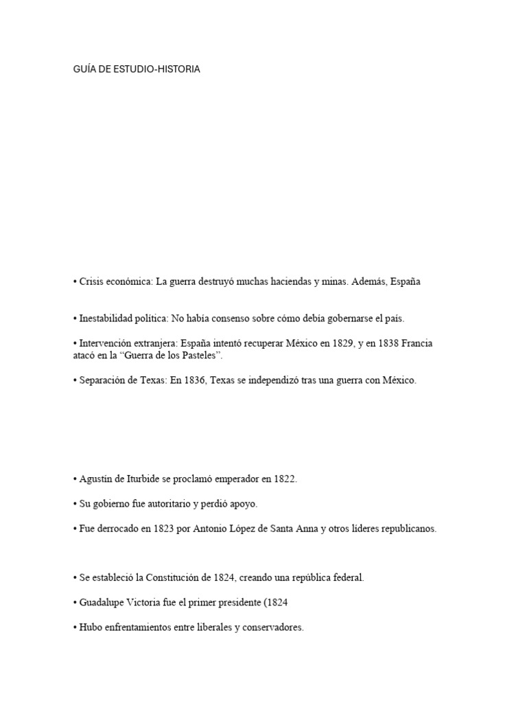 Guía Hist | PDF | México | Gobierno