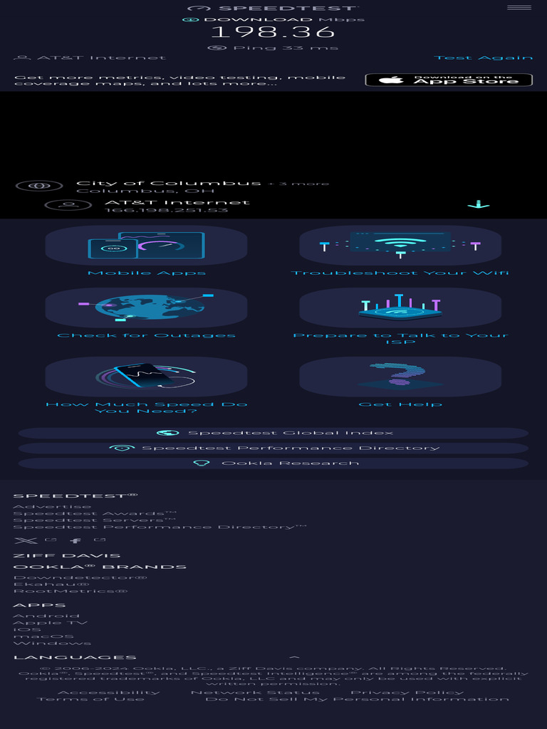 Speedtest by Ookla - The Global Broadband Speed Test | PDF