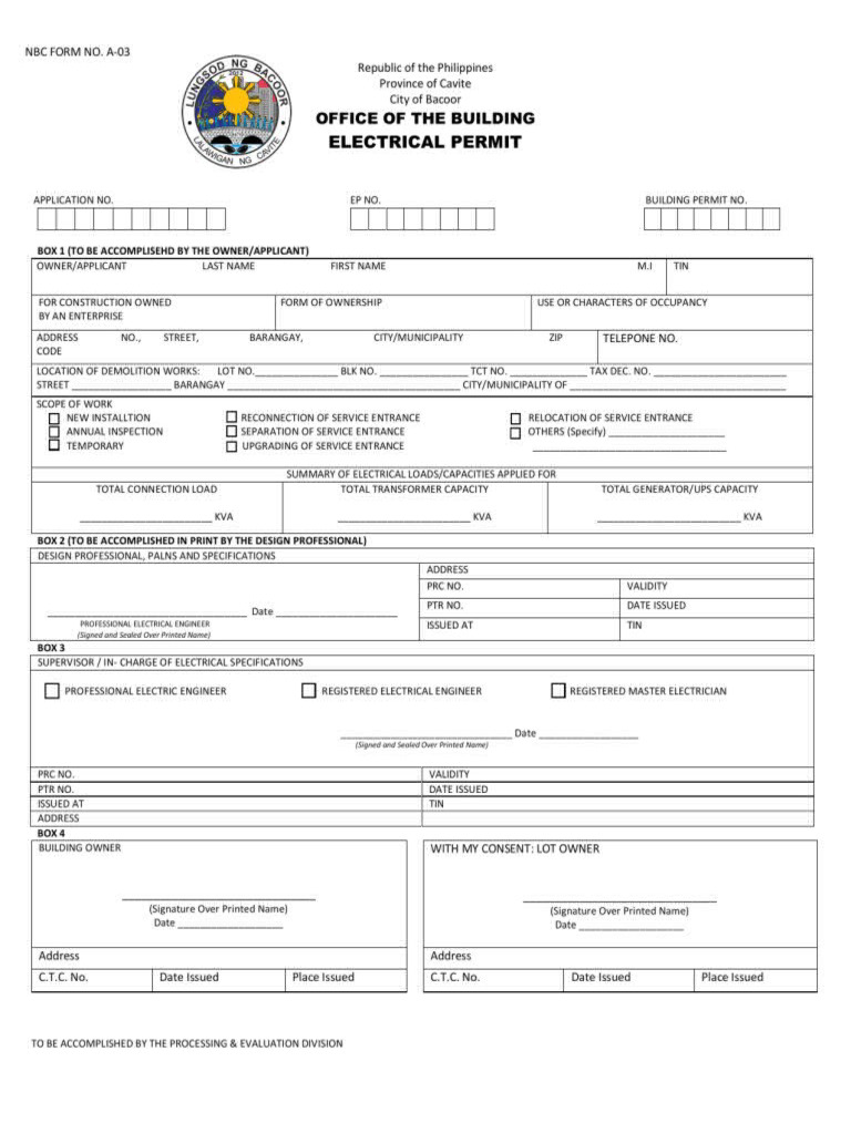 Electrical Permit | PDF