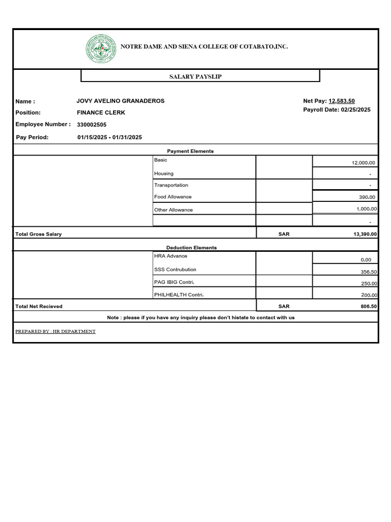 Payslip | PDF | Paycheck | Payroll