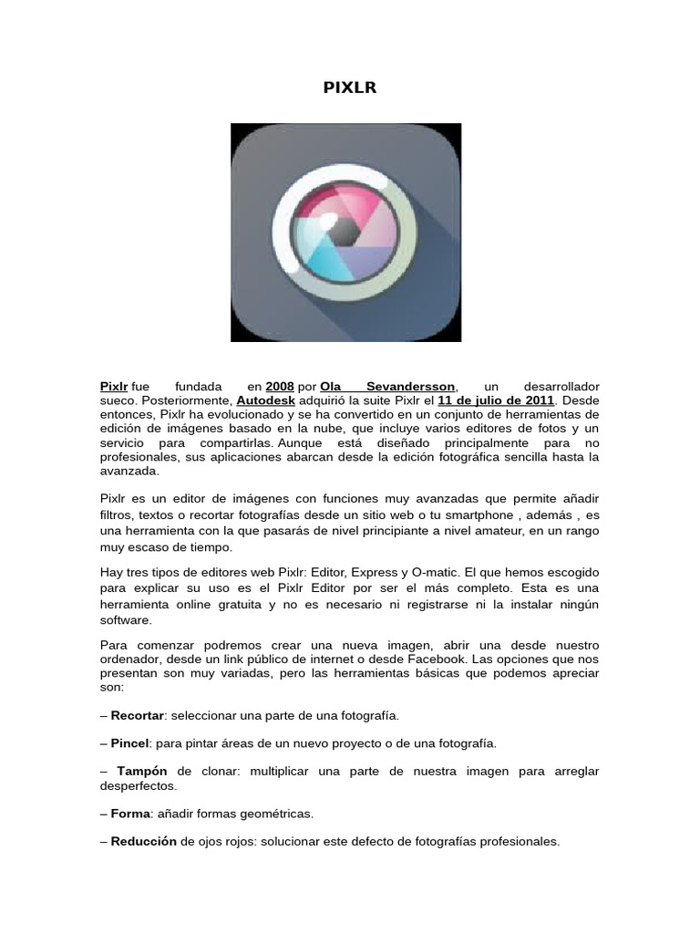 PIXLR | PDF | Adobe Photoshop | Software
