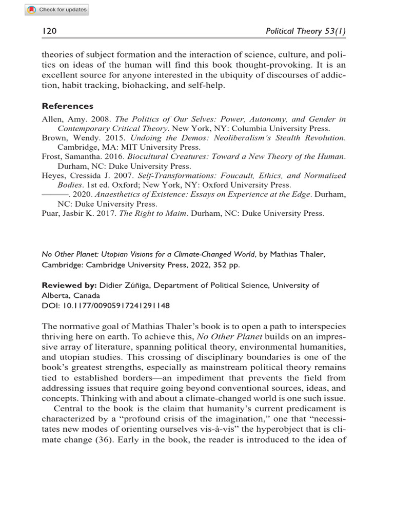 Utopianism and Climate Change Solutions | PDF | Utopia | Theory