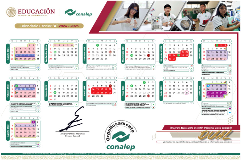 Calendario Escolar 2024-2025 Tipo A | PDF