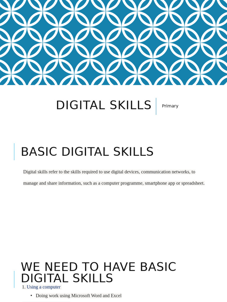 Essential Basic Digital Skills Guide | PDF