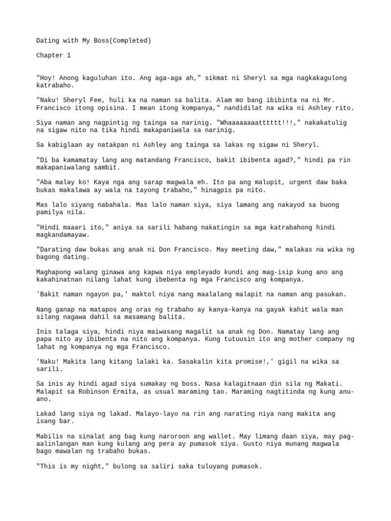Dating With My Boss | PDF