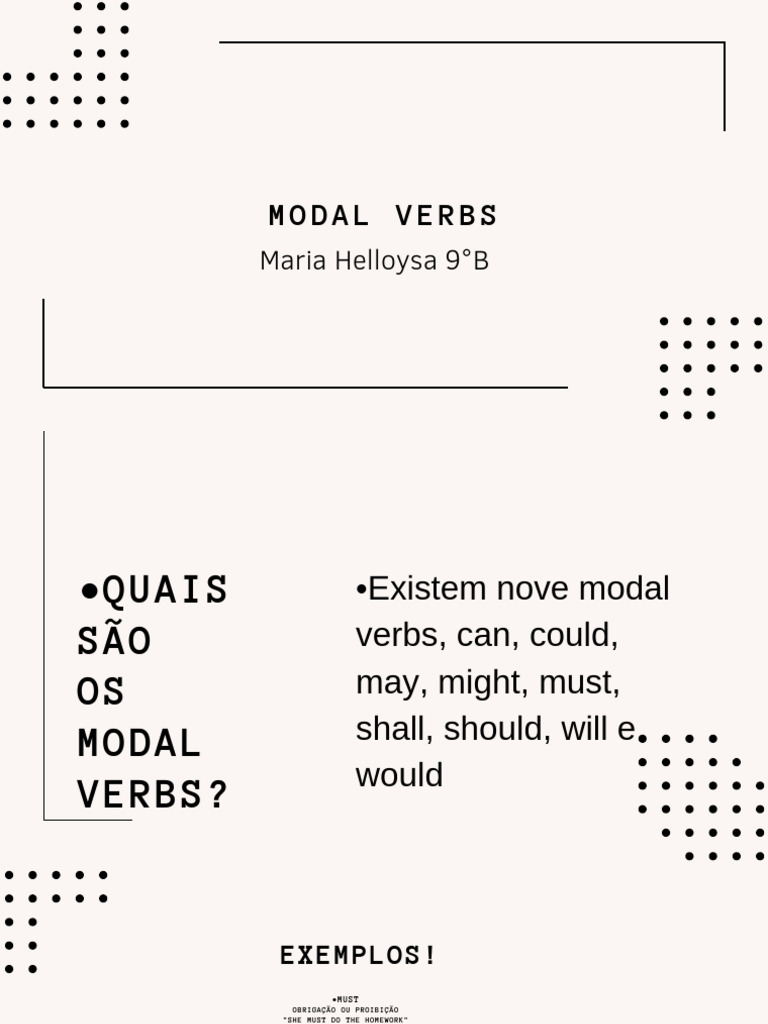 Modal Verbs PDF | PDF