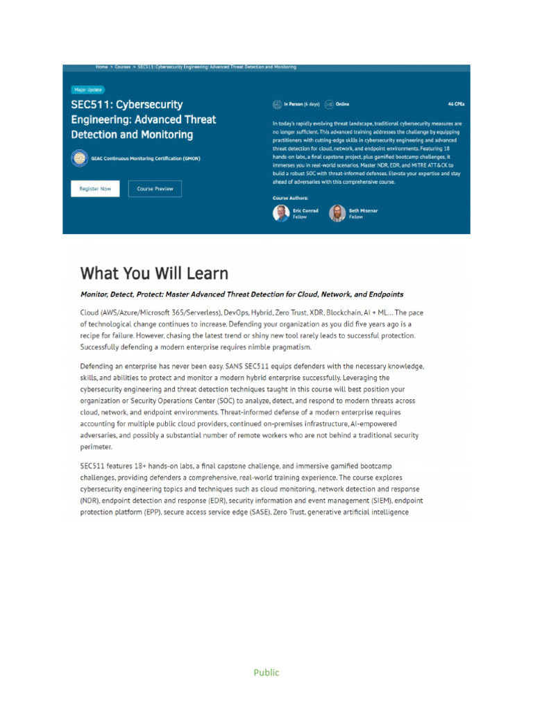 GMON-SANS Course | PDF