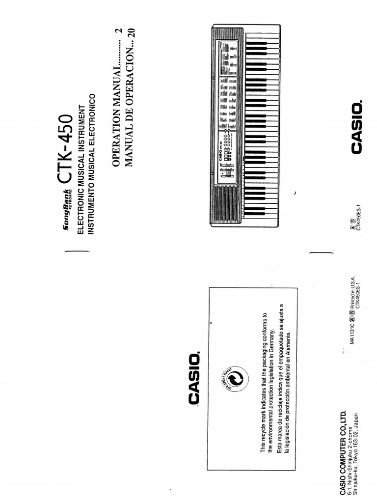 Casio Ctk-450 Manual | PDF